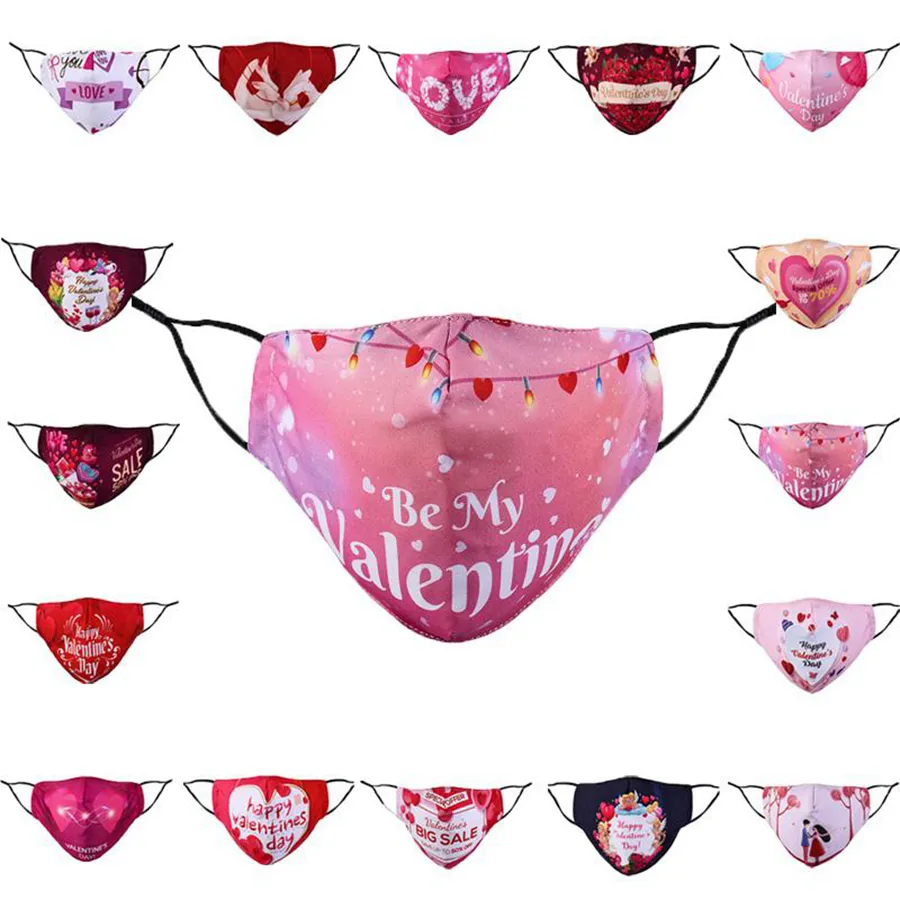 Lover Designers Romantic Face Masks Adult Couple Happy Valentines Day ...
