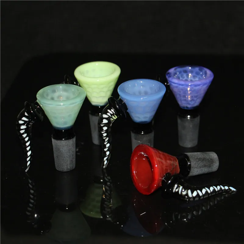 Colorful Glass Smoking Bowls 14mm Male With Slide... From Maxdab002, $5 ...