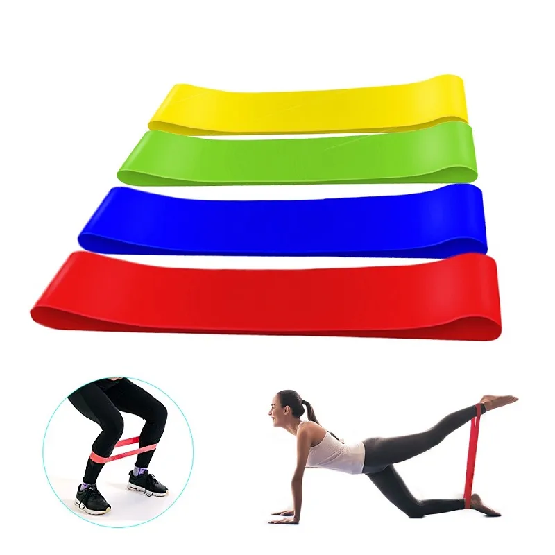 Yoga Resistance Bands Set, Rubber Fitness Gym Workout Training ...