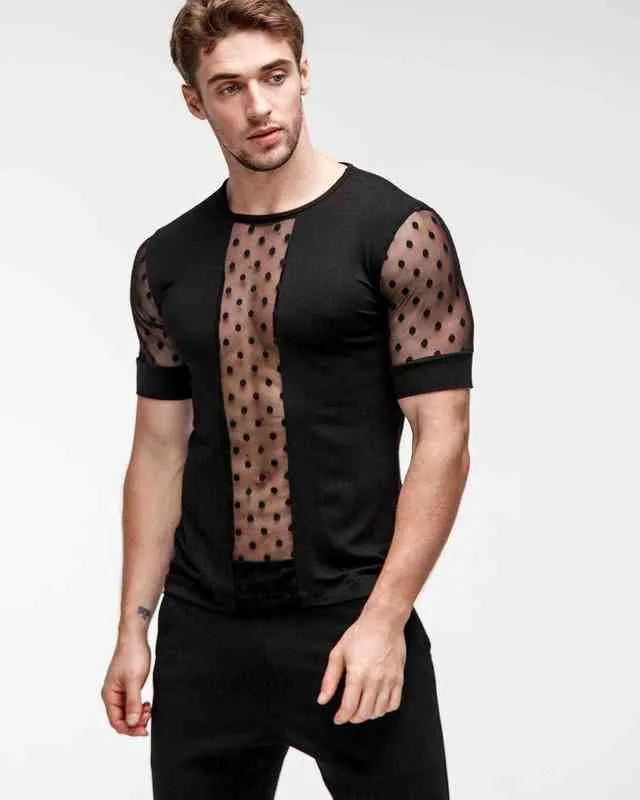 2020 New Men's Sexy Mesh Transparent T Shirt... From Nickyoung01, $11. ...