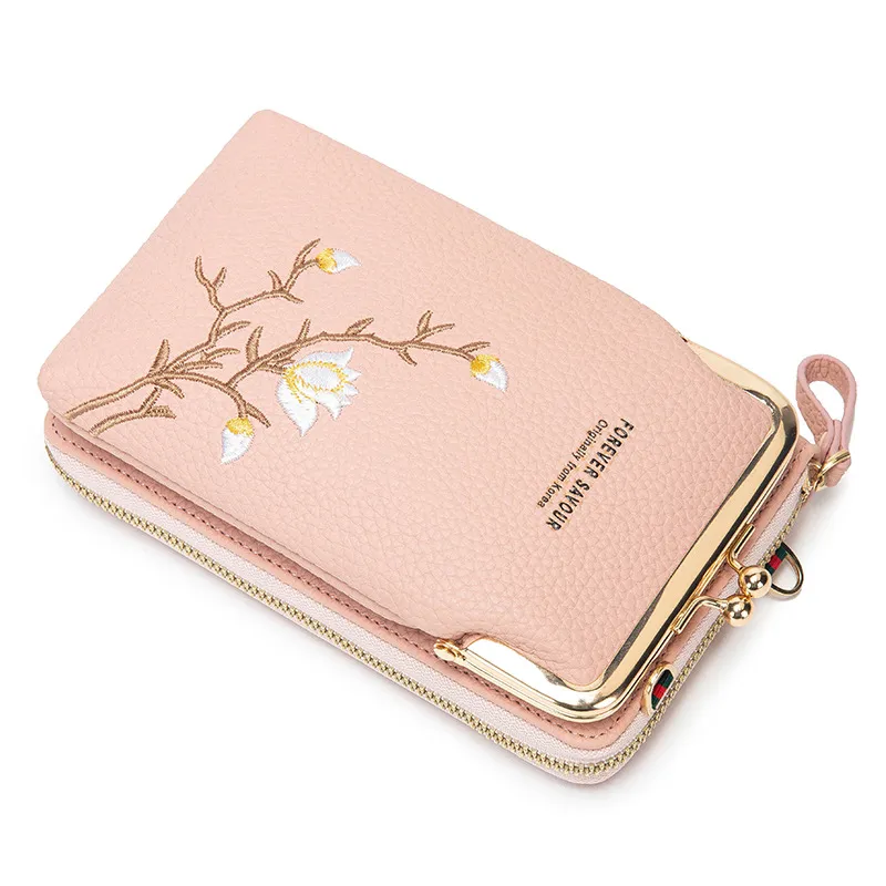 Multi purpose Mini Mobile Phone Pouches Women s shoulder bag Slant bags solid color purse