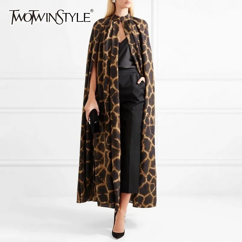 Leopard Print Maxi Cloak: Women's Cardigan Sweater Coat, Autumn Fashion ...