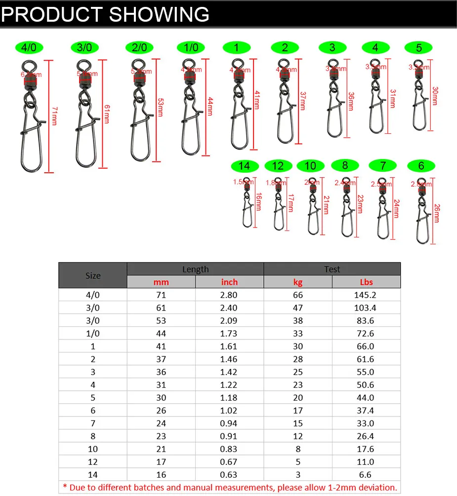 DHgate.com:200Pcs Stainless Steel Fishing Rolling Swivel with Duolock ...