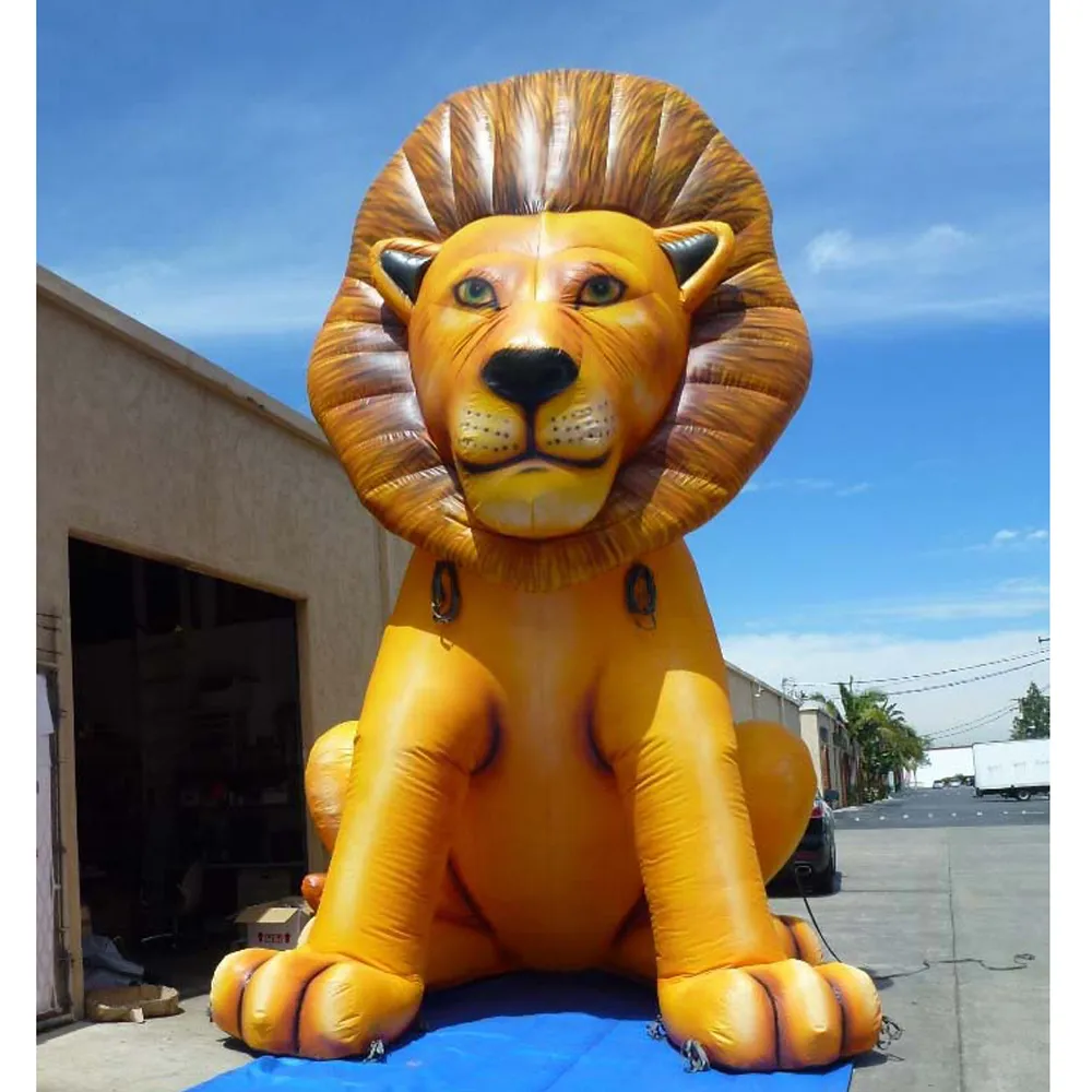 Giant Inflatable Lion Full Color Print, Custom Animal Party Decorations ...
