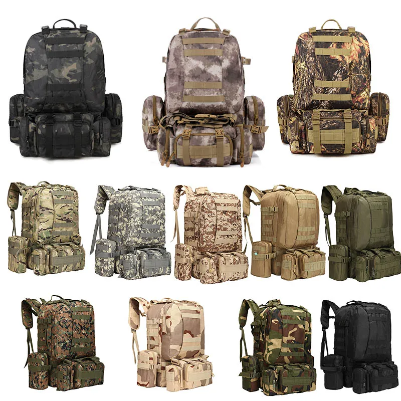 DHgate.com:55L Tactical Hiking Backpack, Camouflage Molle Assault Pack ...