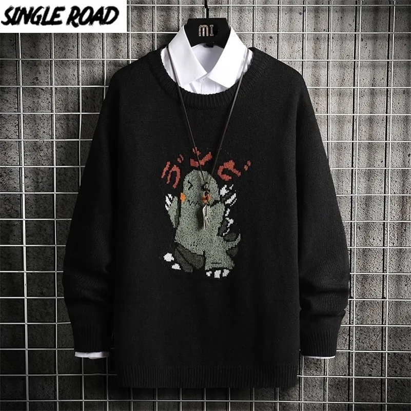 Men's Oversized Knitted Anthropologie Sweaters SingleRoad Winter Anime ...