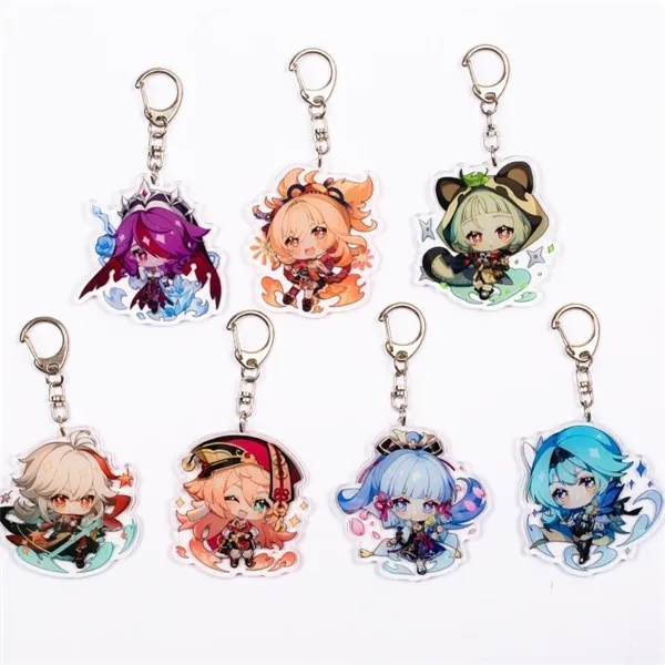 Anime Keychain Genshin Impact Kaeya Razor Bennett Sucrose Noelle ...
