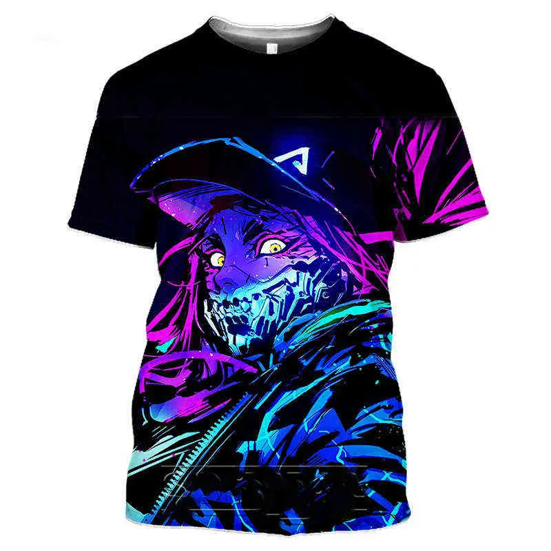 Wholesale League Of Legends Akali 3D Print T Shirts Breathable ...