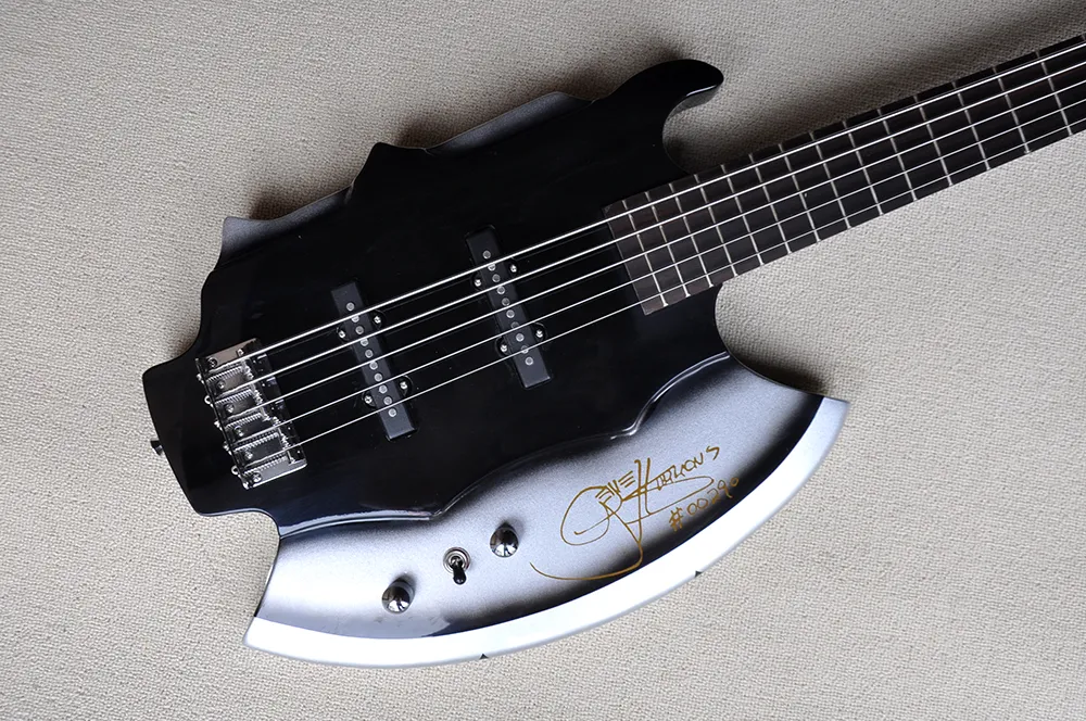 5 String Bass Axe Guitars: Custom Electric Bass Guitar With Rosewood ...
