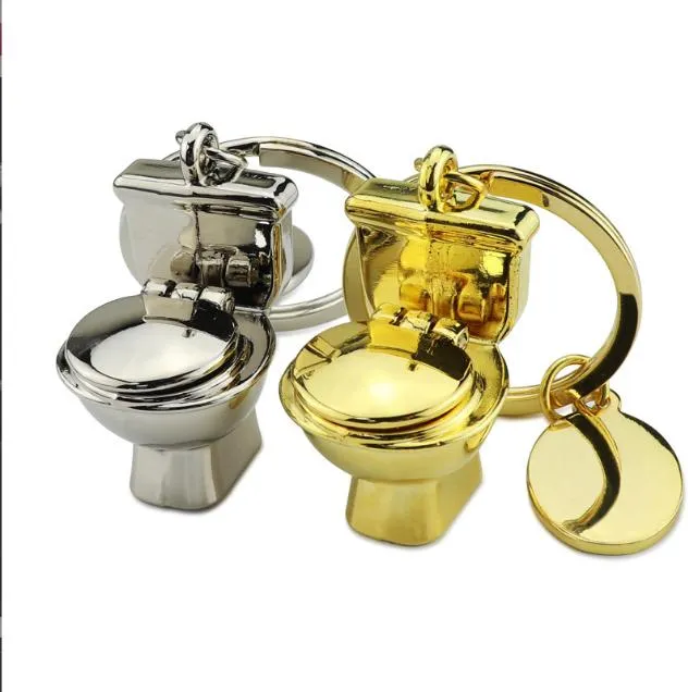 3D Metal Toilet Model Piston Keychain For Sanitary Ware And Bathroom ...