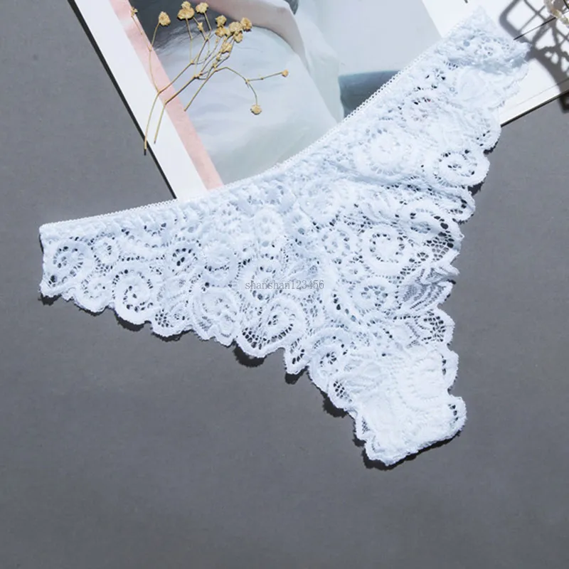 G-Strings Floral Lace Thongs See-Through Seamless Panties Underwear Low ...