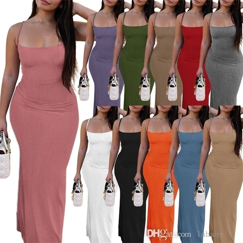 Women's Summer Maxi Dress, Sexy Designer Clothing, Rib Suspender Thread ...