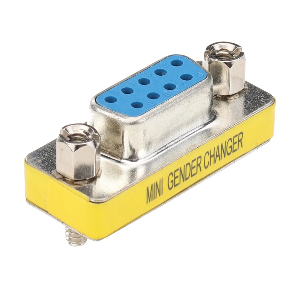 DB9 Mini Gender Changer Adapter RS232 Com D Sub To Male Feamale Plug ...
