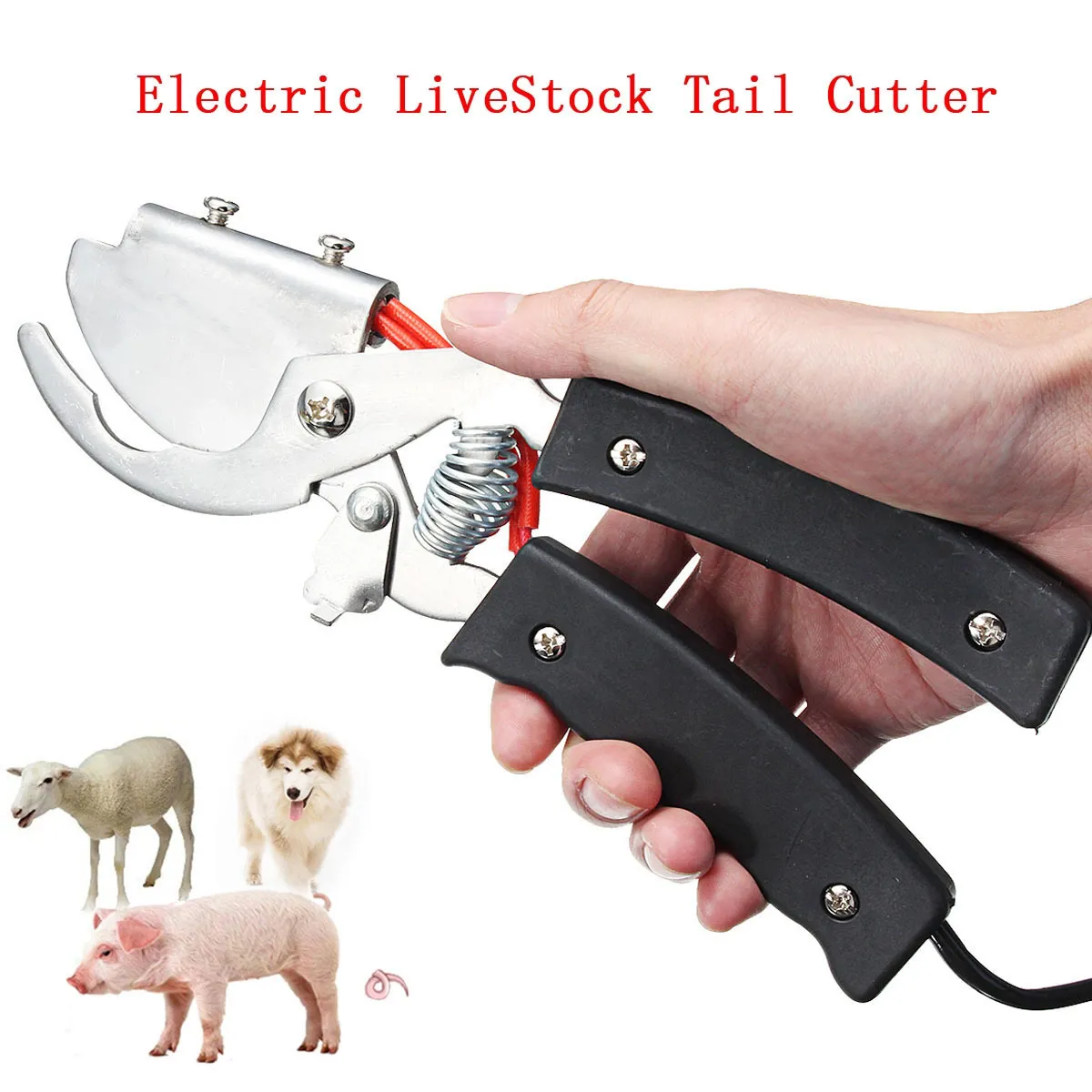 Doersupp 150W 220V Electric LiveStock Tail Cutter Tool For Dog Pig ...