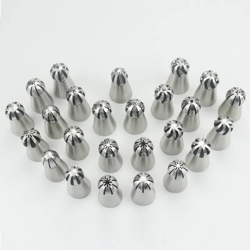 Stainless Steel Cake Decorating Kit With Russian Ball Piping Tips And ...