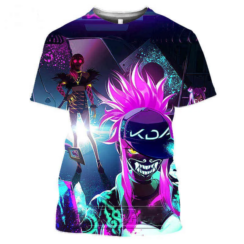 Wholesale League Of Legends Akali 3D Print T Shirts Breathable ...