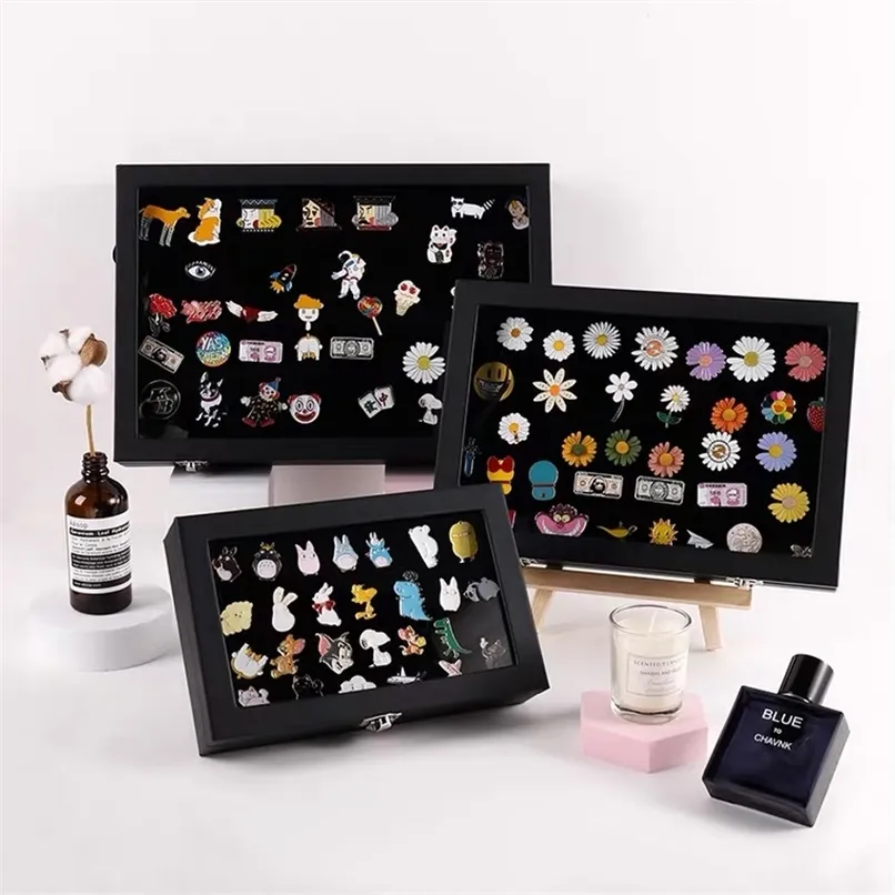 Badge Storage Box Transparent Dust Proof Medal Jewelry Box Large ...