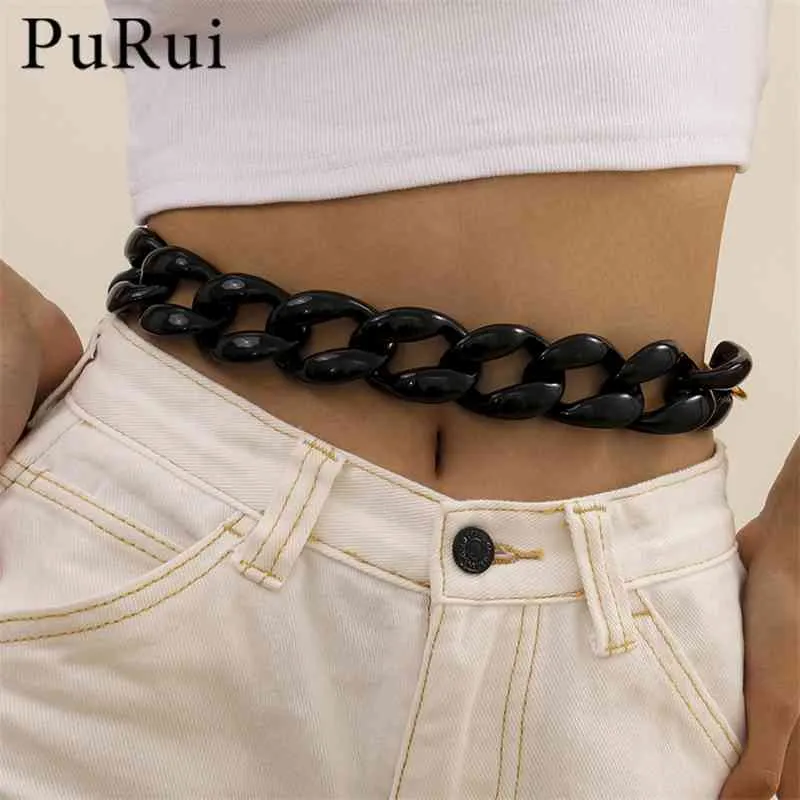 Adjustable Punk Hip Hop Chunky Chain For Women Fashionable Acrylic ...
