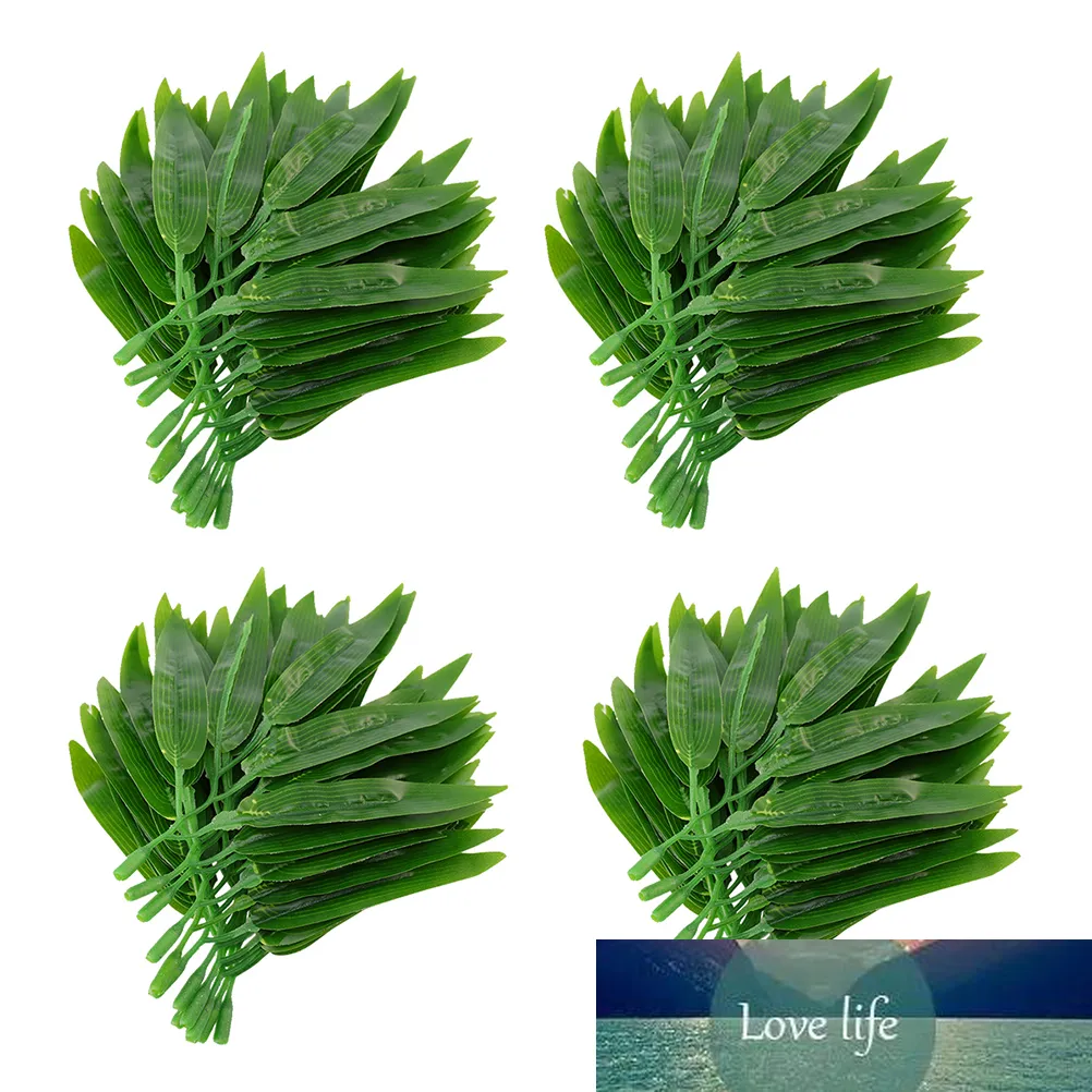 100 Buah Bambu Simulasi Daun Cabang Bambu Dekorasi Tiang Dan Dekorasi ...