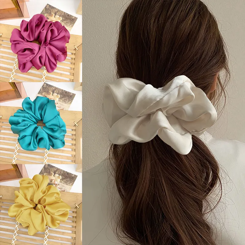 Big Silk Scrunchie Headbands For Women Fashionable Scrunchie Hair Tie ...