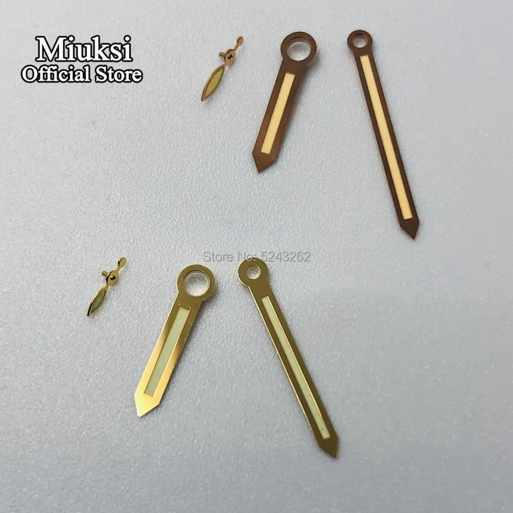 Rose Gold/Gold Watch Hands - Luminous, Fits ETA 6497/6498 & Seagull ...