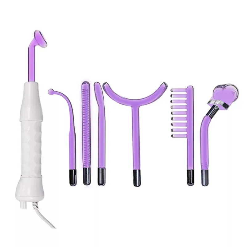 High Frequency Facial Machine 7 In 1 Glass Electrode Wand For Acne ...