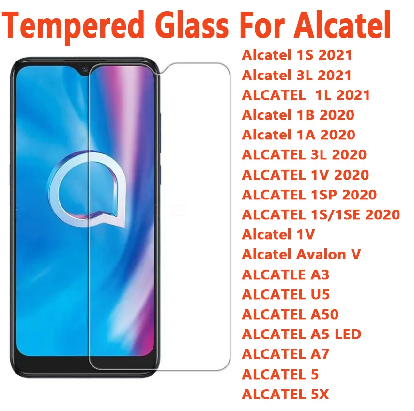 2.5D Tempered Glass For Alcatel 1S 3L 1L 2021 ALCATEL B 1A 1V 1SP 1S ...