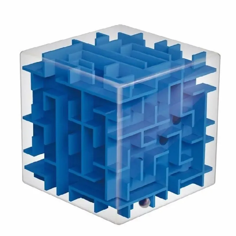 Brain Teaser Maze Cube - 3D Puzzle Labyrinth Rolling Ball Game for Kids ...