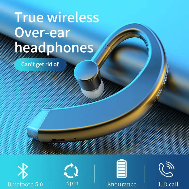 Wireless Bluetooth Earpiece - Hands-Free Single Ear Headset with Mic ...