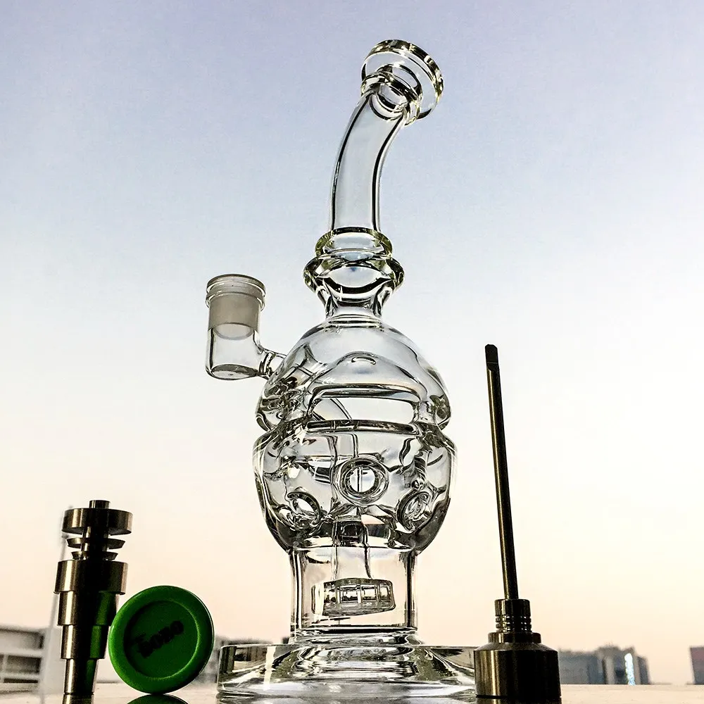 Dropshipping Faberge Swiss Perc Glass Dab Rig With Double Glazing 14 ...