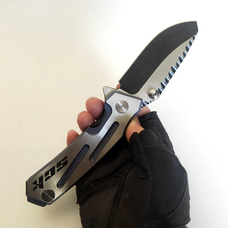 Limited Edition SCK Rogue Shark Folding Knife: S35VN Blade, TC4 ...