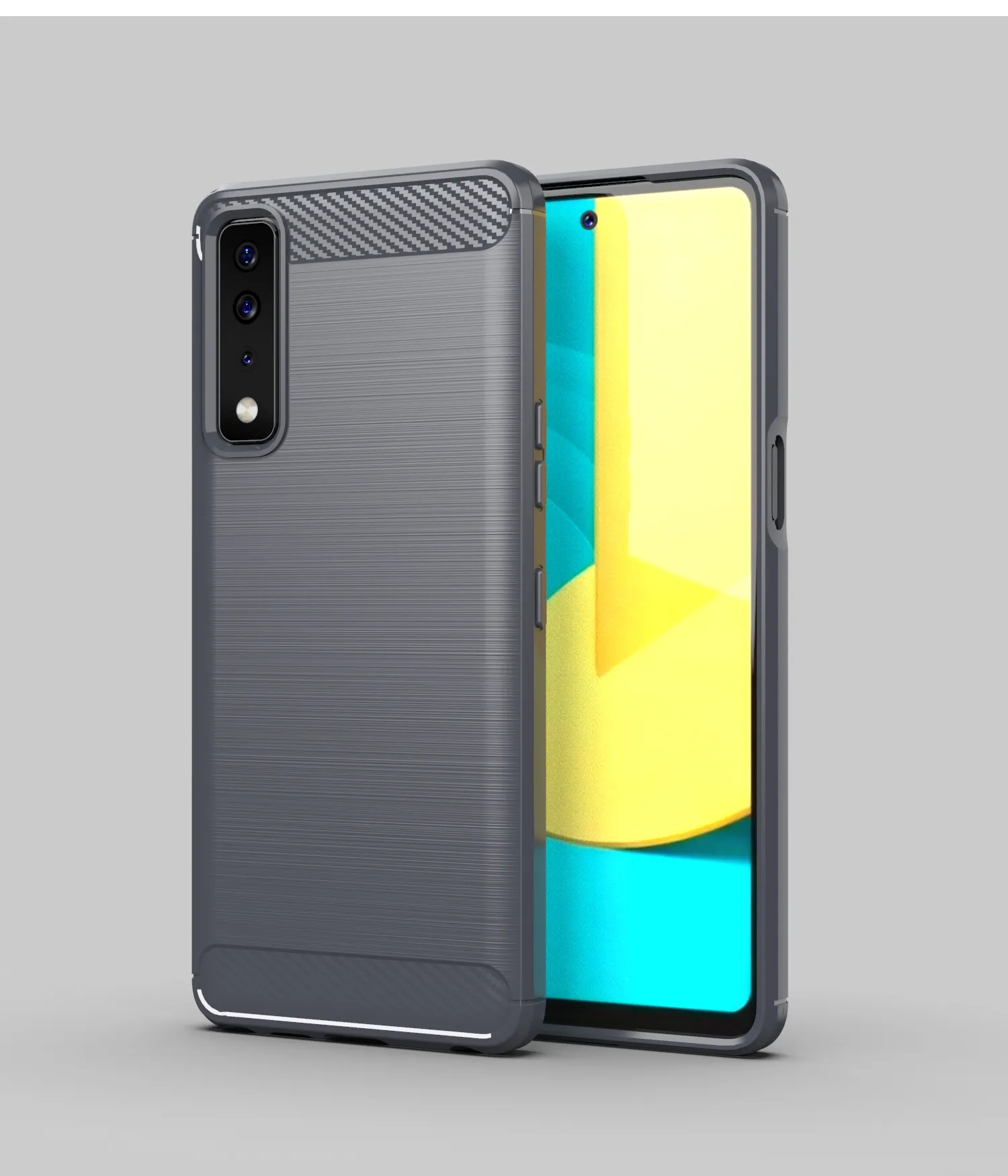 Slim Carbon Fiber Armor Brushed TPU Mi A3 Back Cover For LG Stylo 7 4G ...