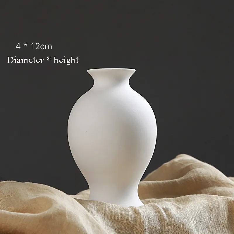 New Modern Simple Ceramic Handicraft White Vase, Porcelain Living Room ...