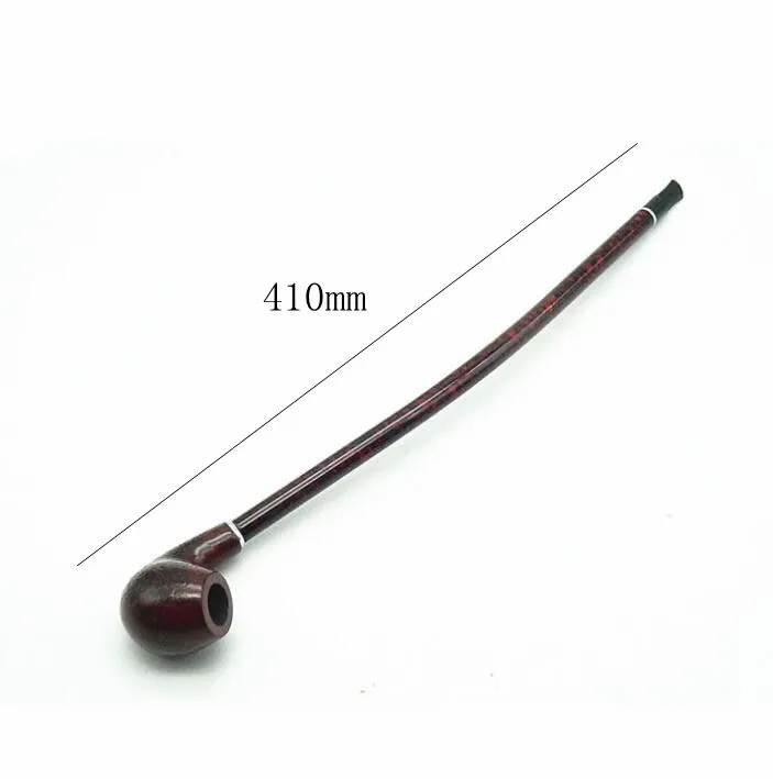 Red Resin Long Smoking Pipe | Elegant Hand Carved Wood | Tobacco Pipe ...
