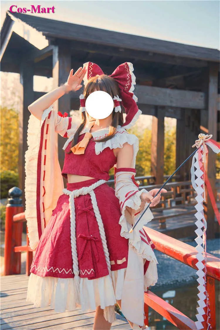 ♦ DHgate Game Touhou Project Hakurei Reimu Cosplay Costume Female Role ...