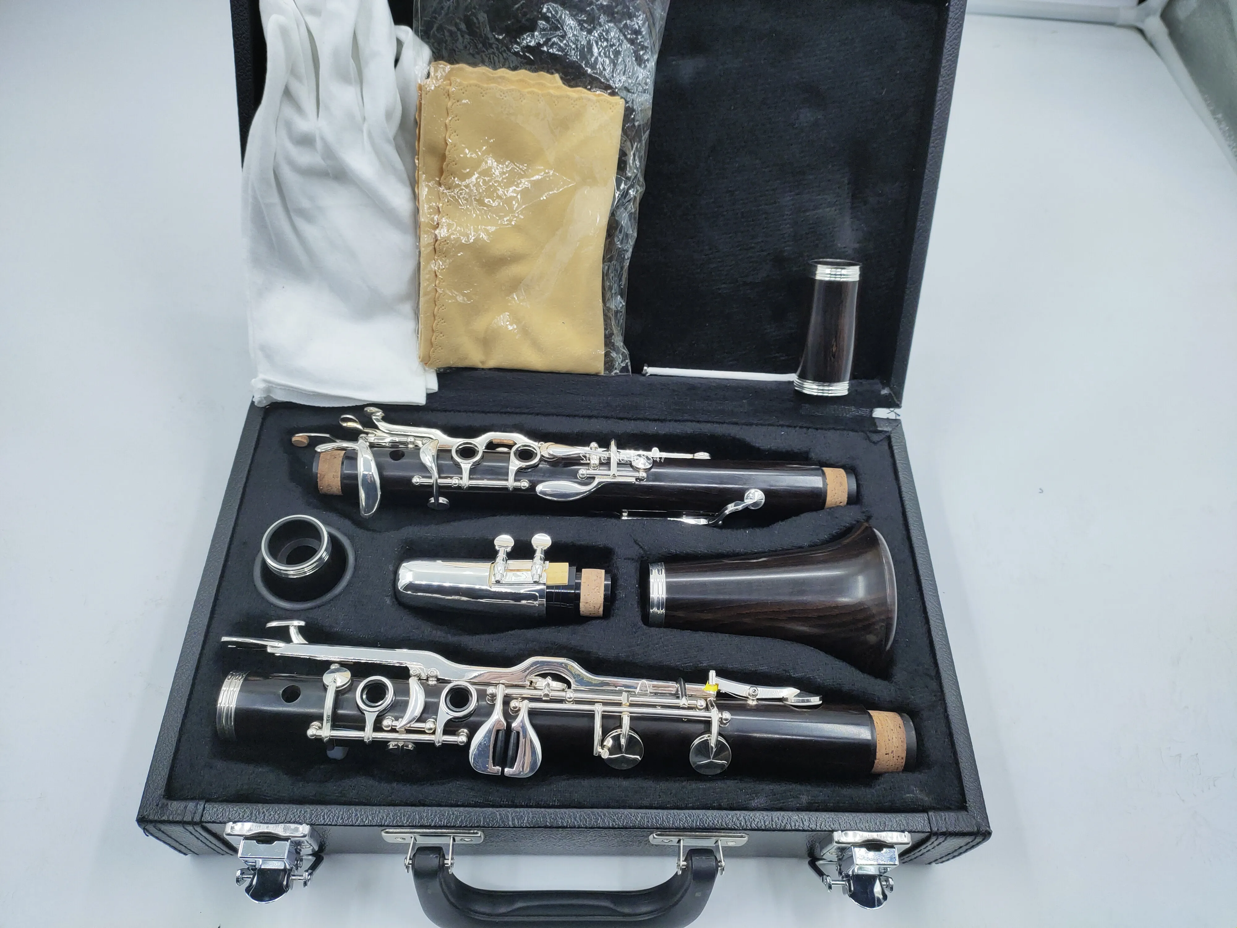 Professional G Tune Clarinet - 18 Key Ebony Wood, Nickel Plated ...