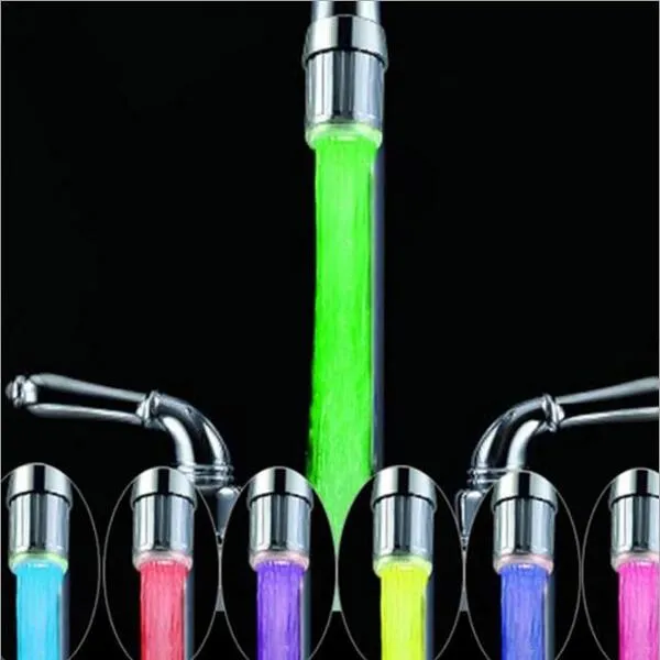 LED Faucet Light - Changing Water Stream Glow, Novelty Kitchen ...