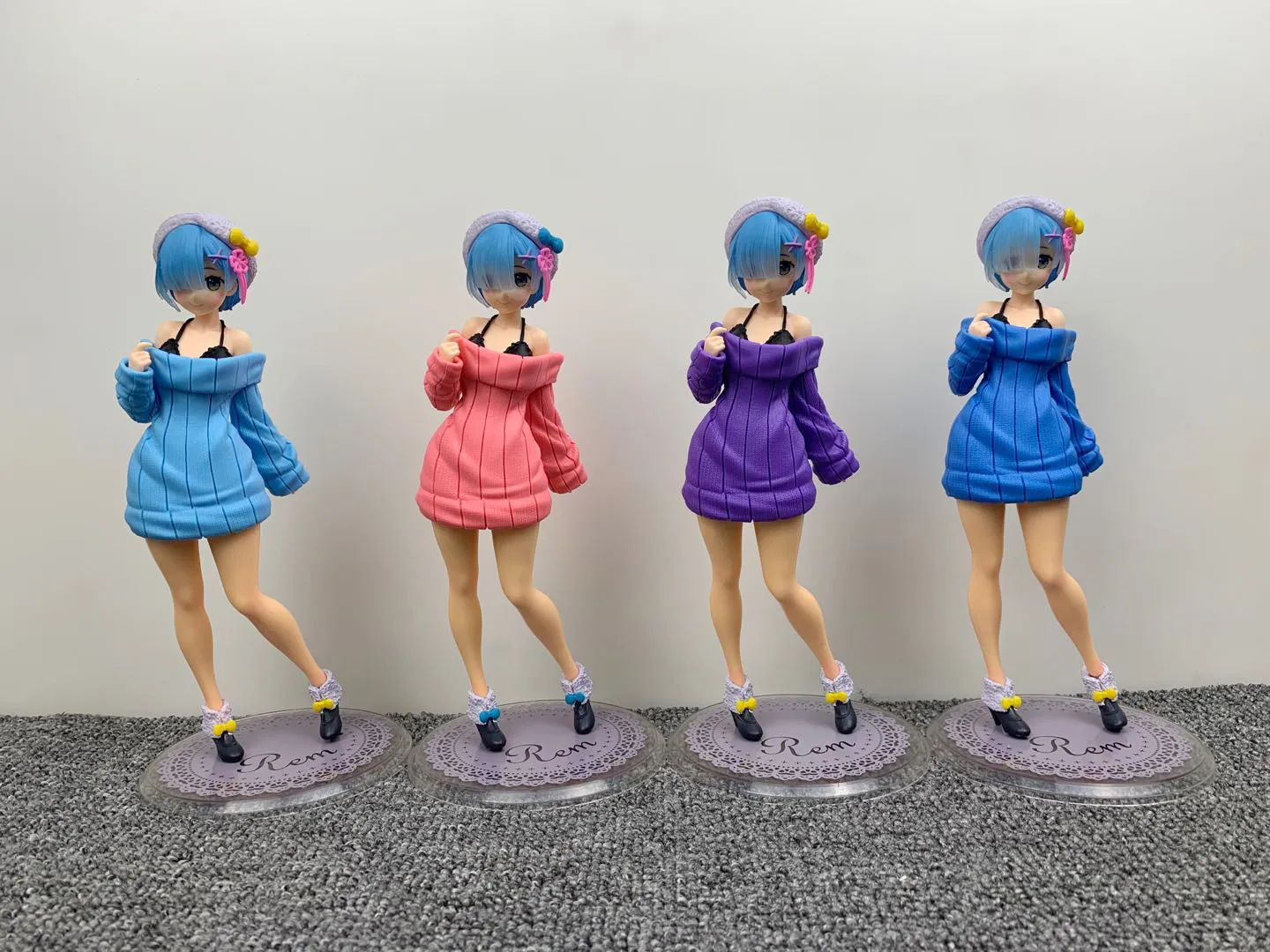 $13.18에서 24cm Rem Ram Anime Sexy Girls Figure Re : 제로 스웨터 REM 램 PVC 액션 ...