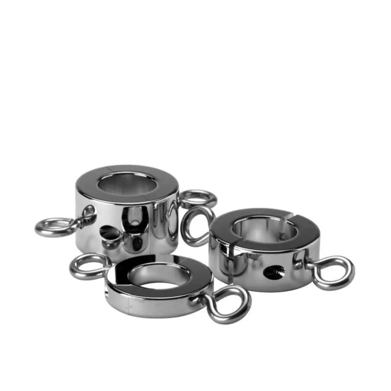 Cockrings Magnetic Lock Metal Scrotum Pendant Ball Stretcher Egg Weight