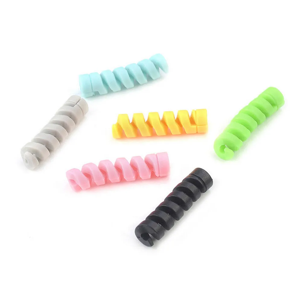 Sky Blue Plastic Cable Protector Sleeve for iPhone USB Charger Cord ...