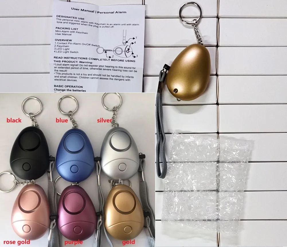 130dB Emergency Alarm Keychain with LED Light - Personal Safety for ...