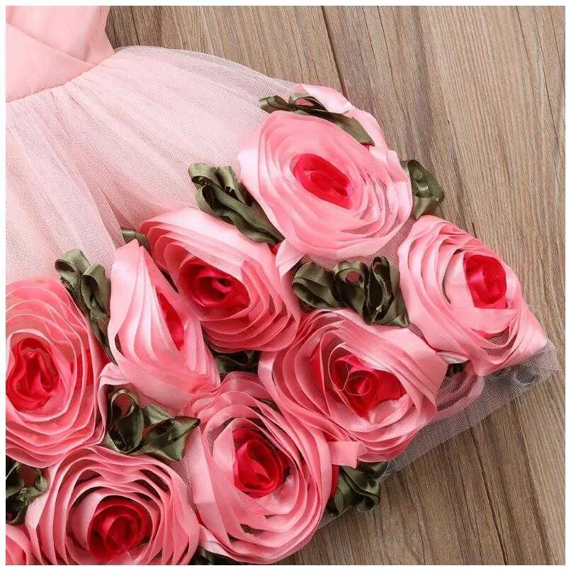 Toddler Girl's Floral Lace Dress: Adorable Sleeveless Princess Gown ...