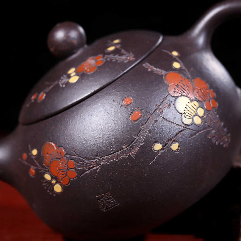 Chinese Yixing Jing Teapot Pure Hand Handmade Colourful Mud Painted ...