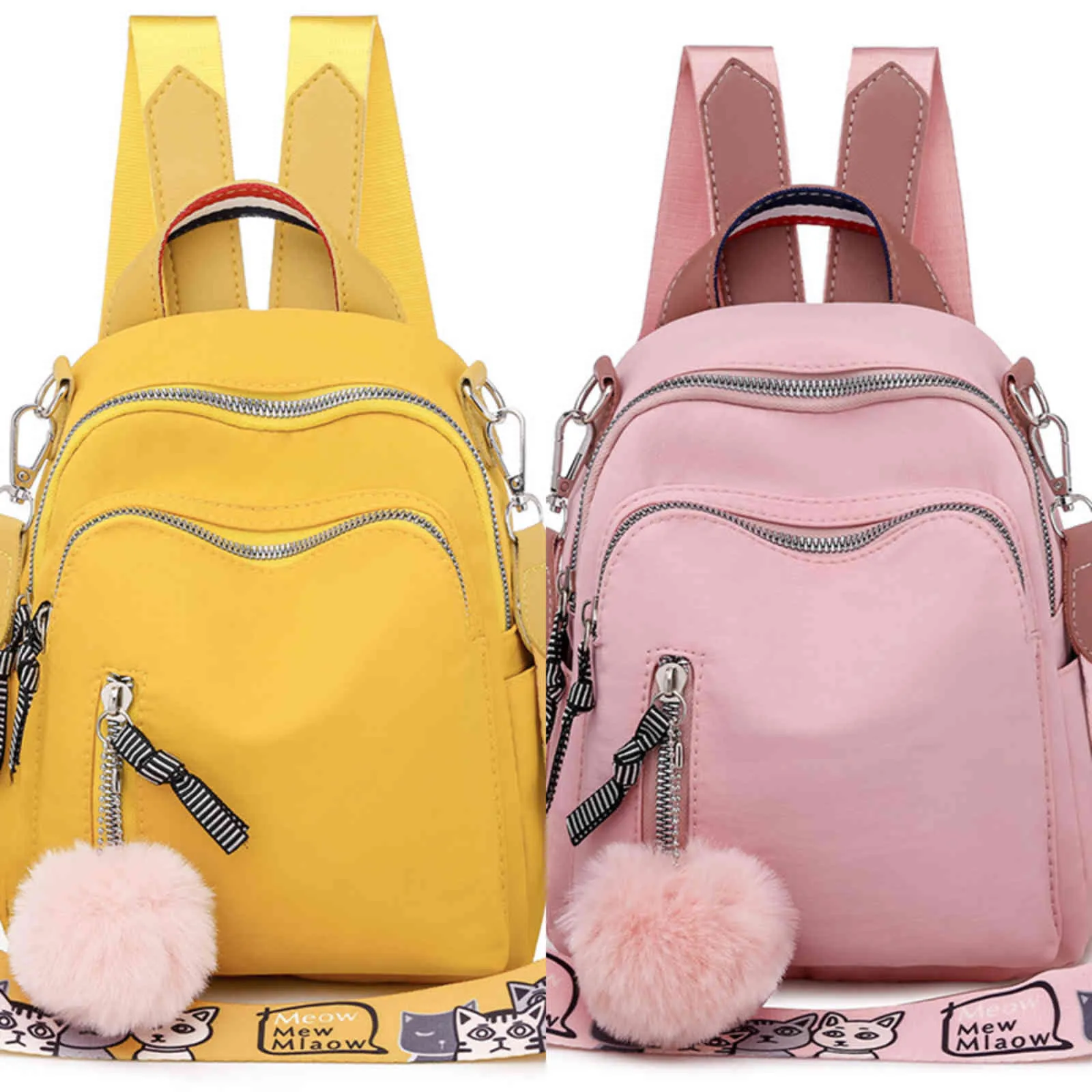 Mini Korean Style Women Backpack Small Oxford Travel Bag with Zipper ...