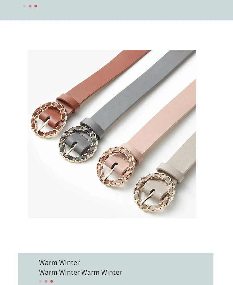 2022 Designer Womens PU Leather Waist Belt With Hollow Out O Ring ...