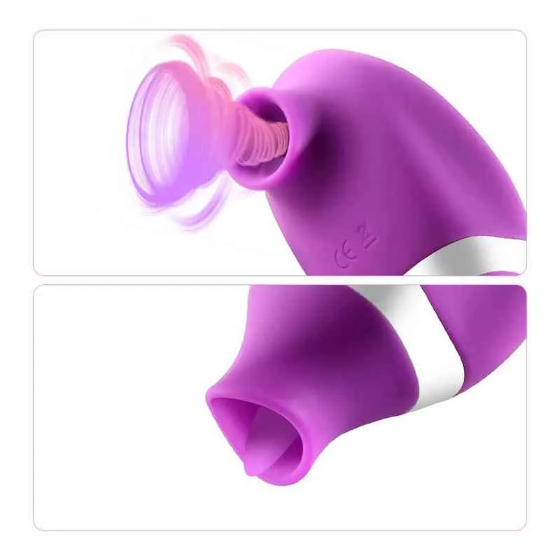 Nxy Vibradores Chupando Lambendo 2 Em 1 Clitóris Vibrador Para As