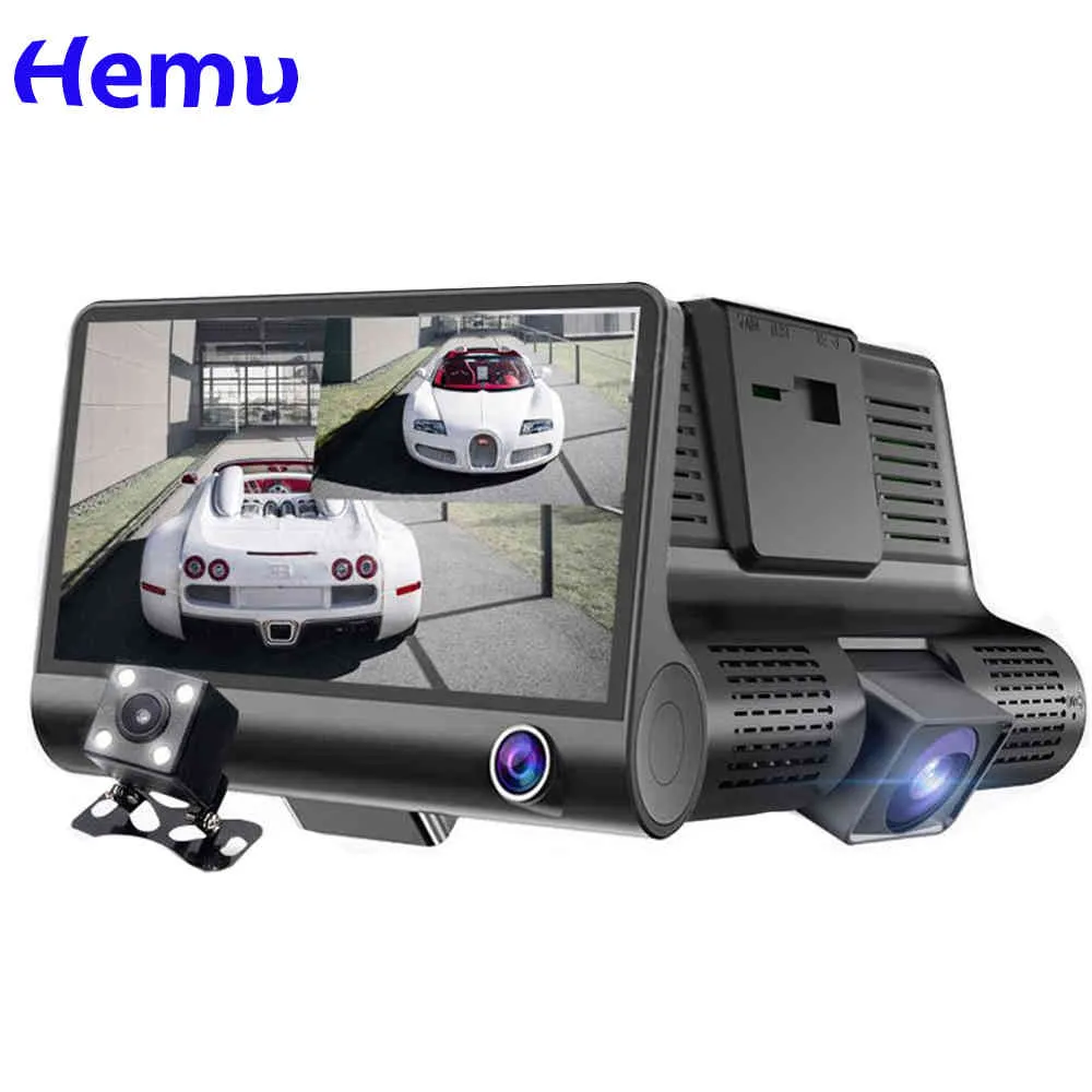 HD Car DVR 3 Cameras Lens 4.0 Inch Camera Car Inside And Outside Double ...
