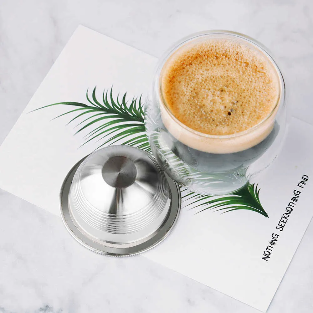 ICas Stainless Steel Reusable Keto Coffee Creamer Capsule Pod For ...