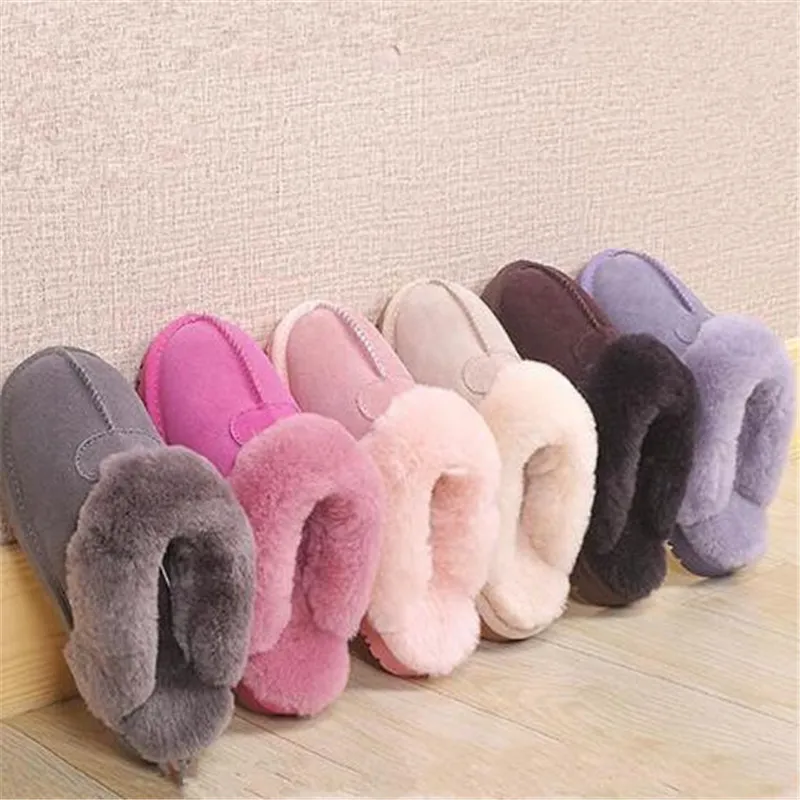 Winter Slipper: Classic Design Sheepskin Slippers, Keep Warm Goat Skin ...