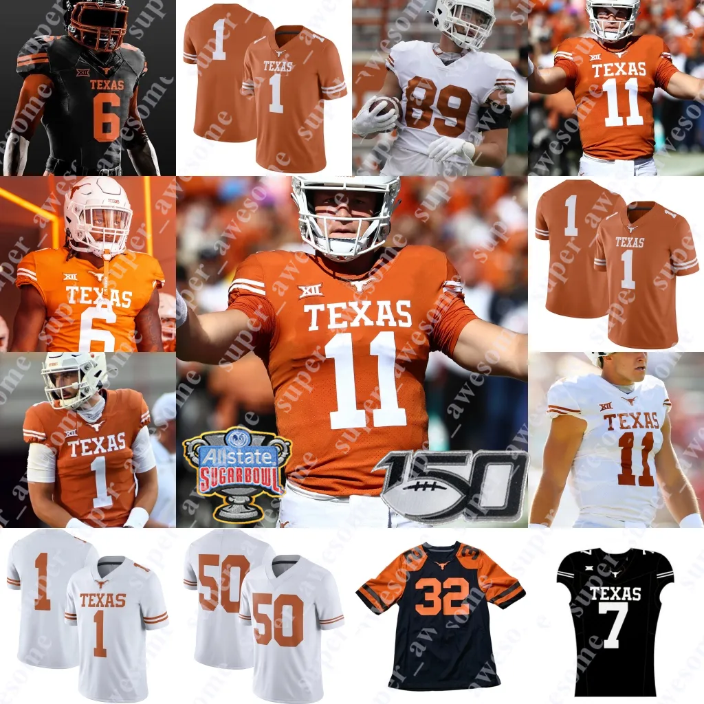 Texas Longhorns Football Jersey Quinn Ewers Bijan Robinson Arch Manning ...